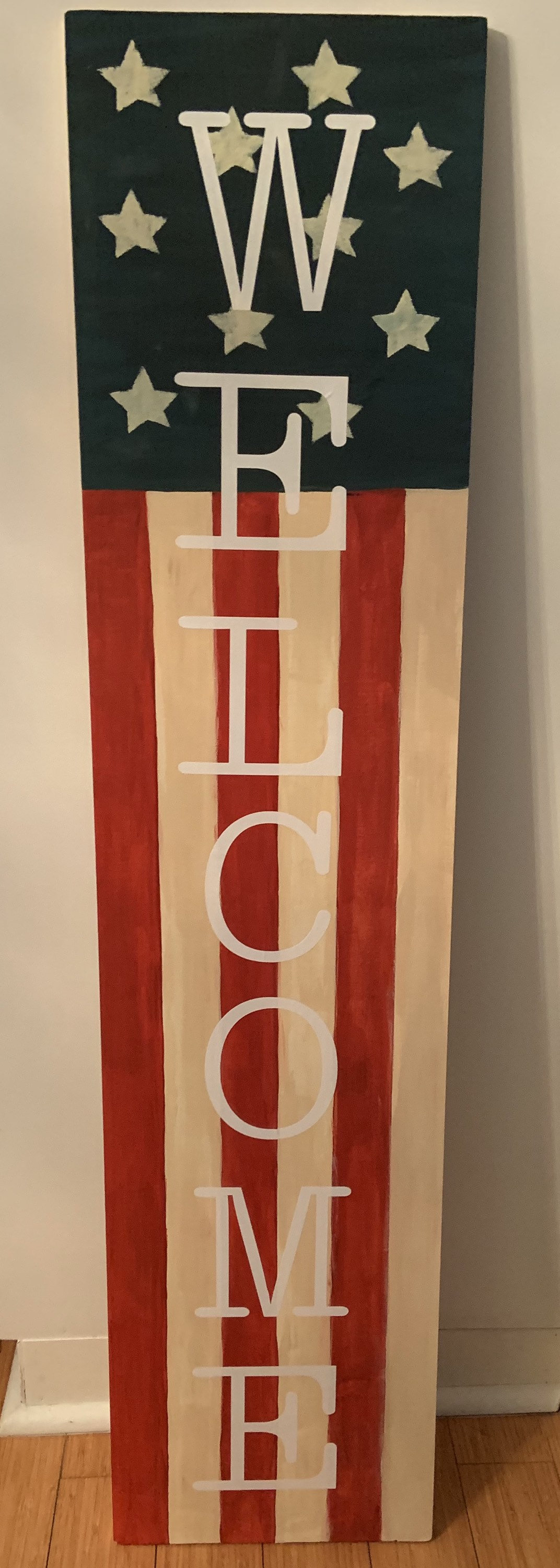 Patriotic American Flag USA Welcome Sign - Etsy