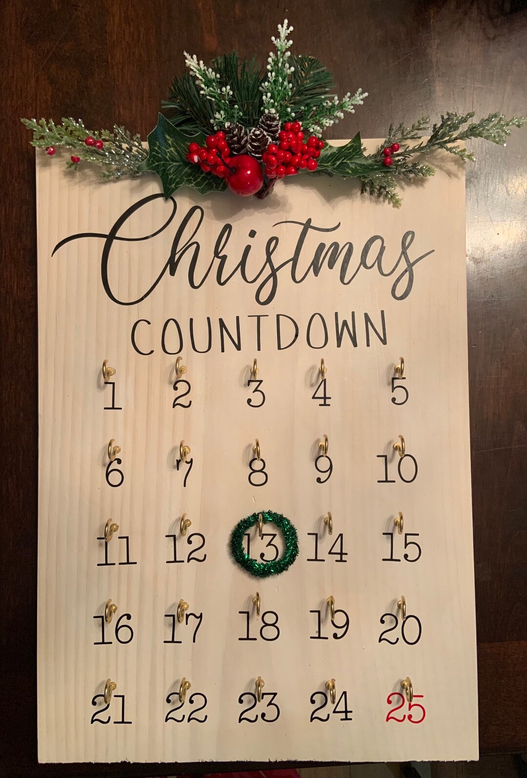 Christmas Countdown Sign - Etsy