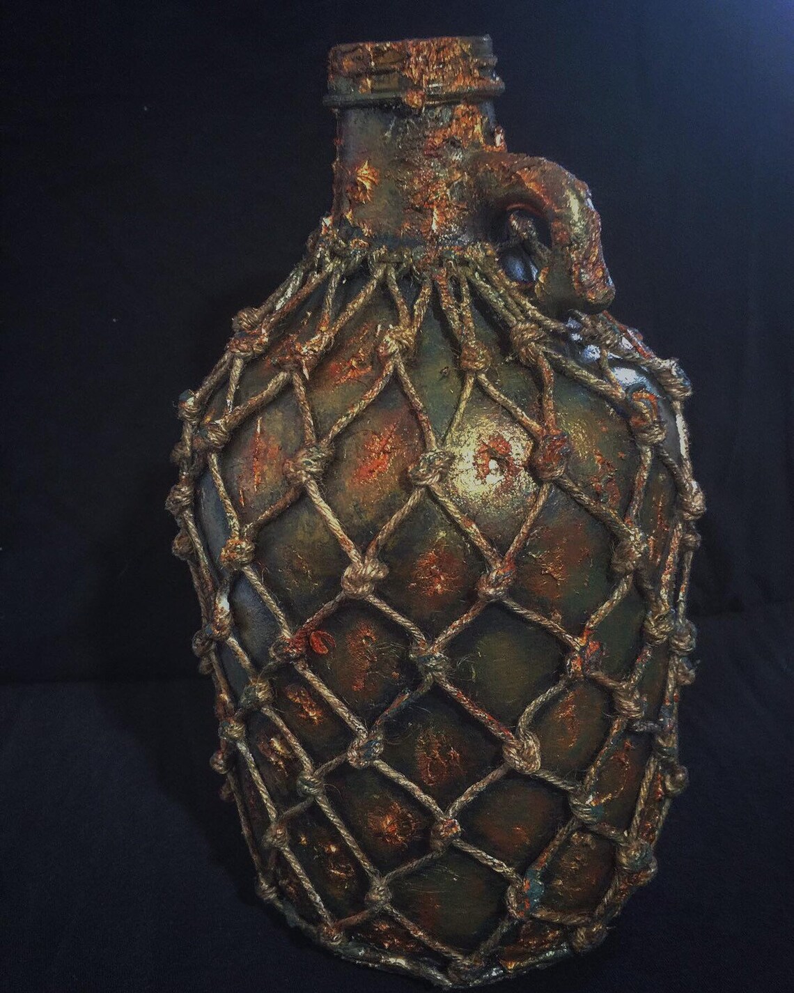 Grog / Large Classic Pirate Bottle / Pirate / Macrame / | Etsy