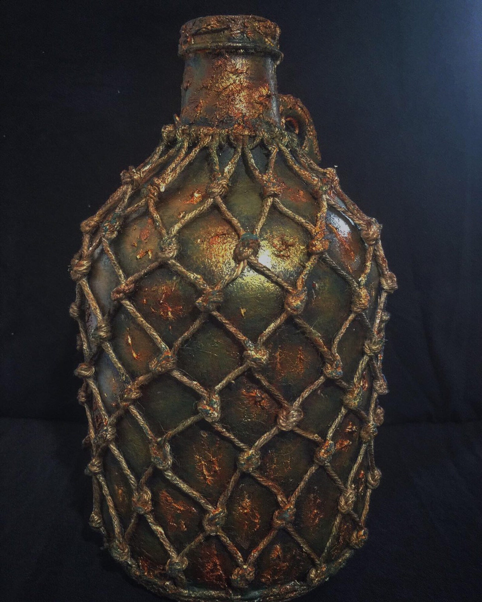 Grog / Large Classic Pirate Bottle / Pirate / Macrame / | Etsy