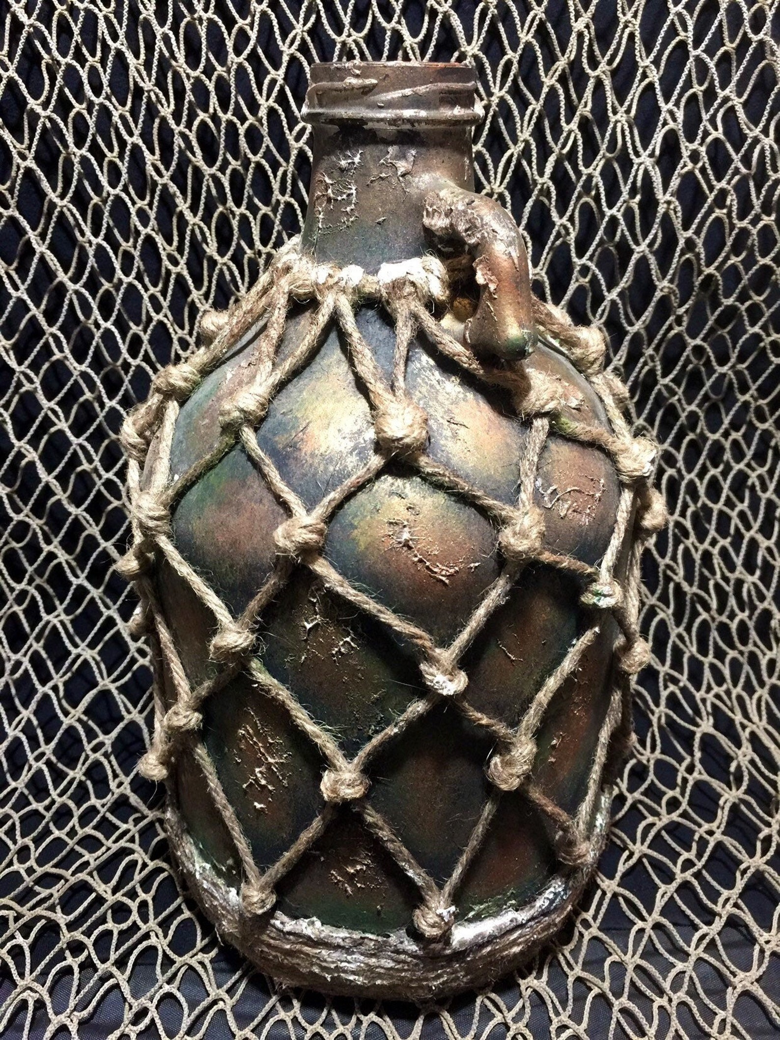 Grog / Large Classic Pirate Bottle / Pirate / Macrame / | Etsy