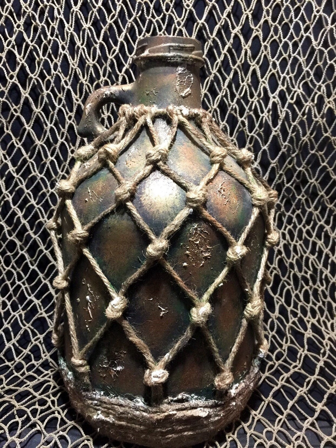 Grog / Large Classic Pirate Bottle / Pirate / Macrame / | Etsy