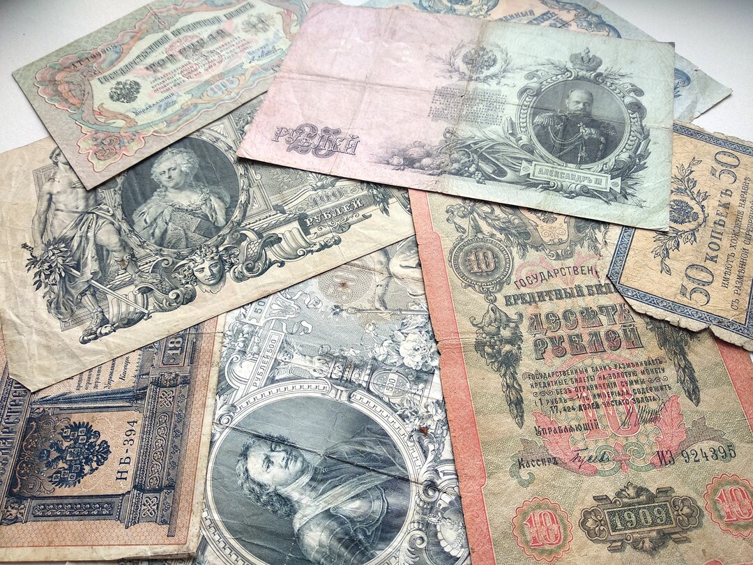 Set of 8 Empire Genuine Banknotes Antique Money Paper Money - Etsy
