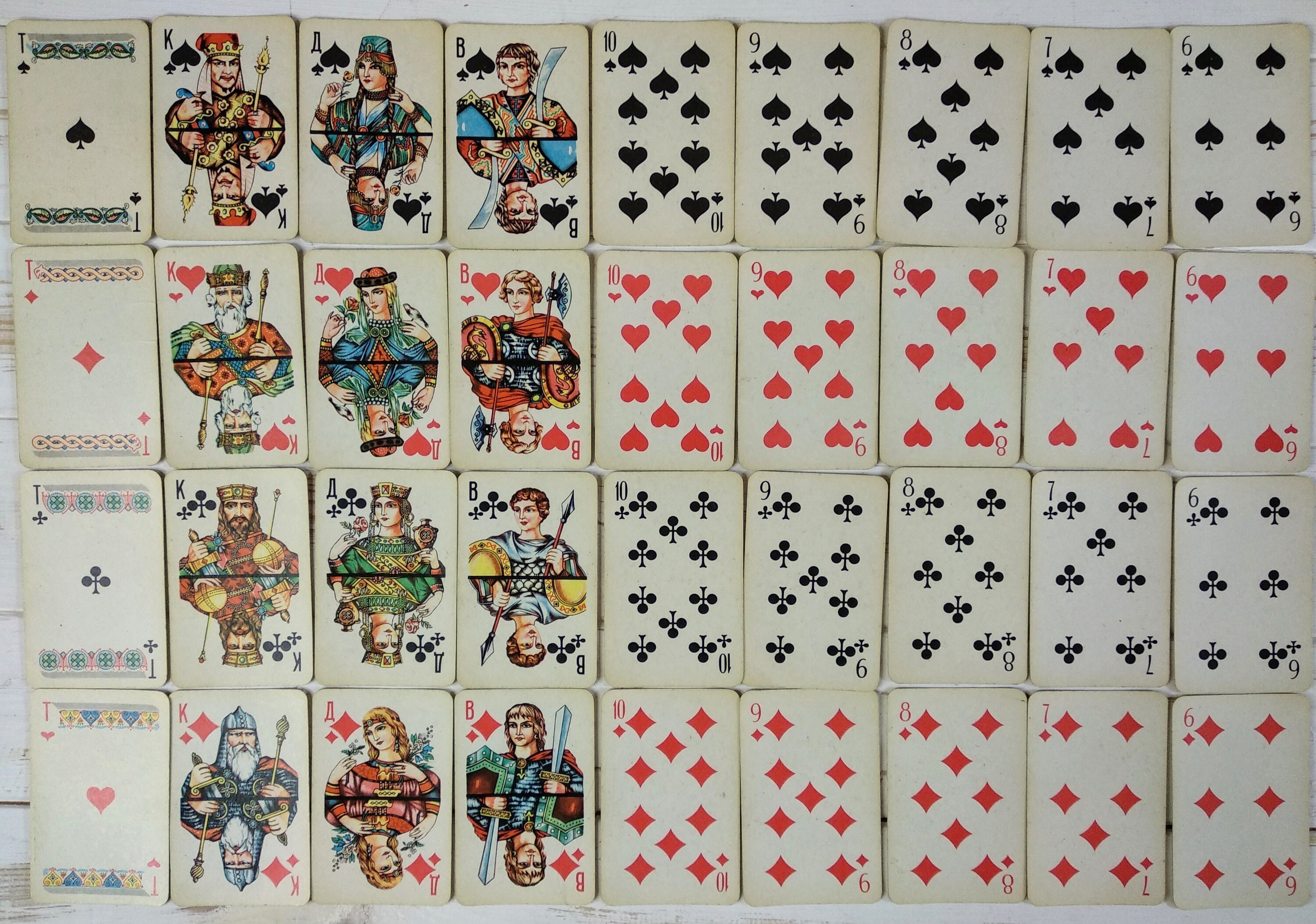 Vintage Soviet Genuine Playing Cards Deck of 36 Cards - Etsy