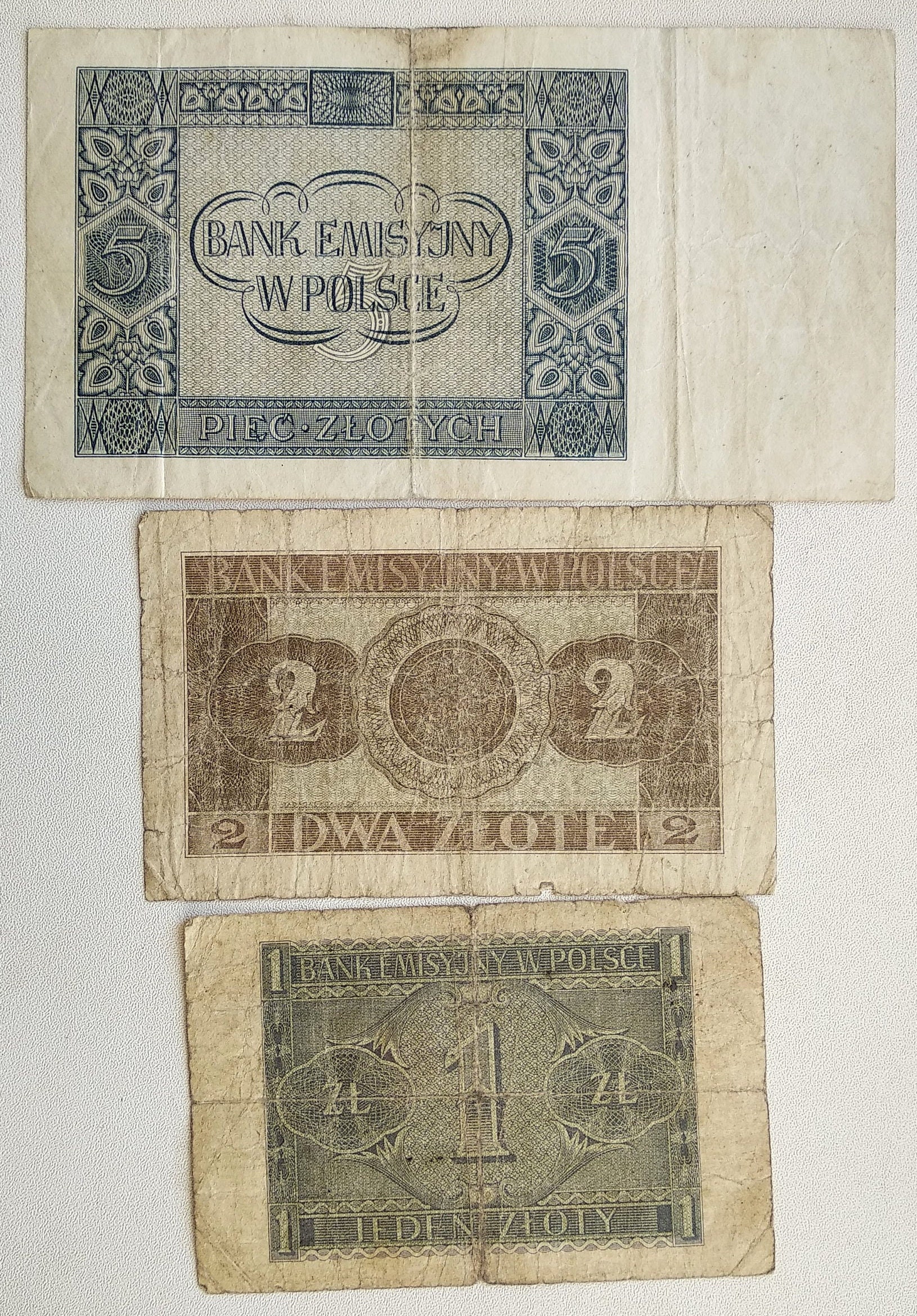 Set of 7 Old Polish Genuine Banknotes Antique Money Paper - Etsy