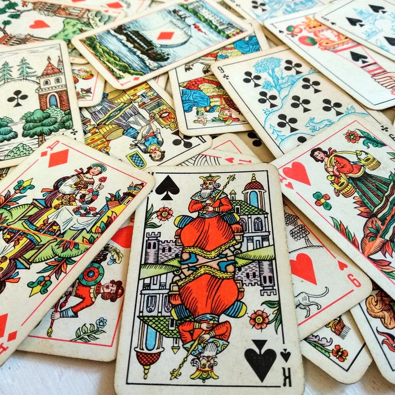Retro Playing Cards - Etsy