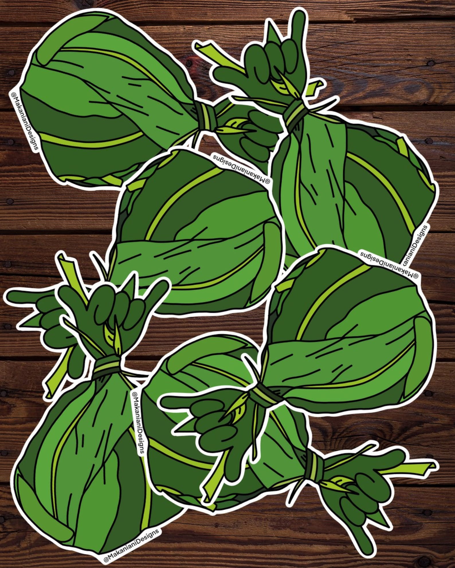Laulau Shaka Sticker/ Kalo Taro Plant/ Local Hawaiian Food/ - Etsy UK