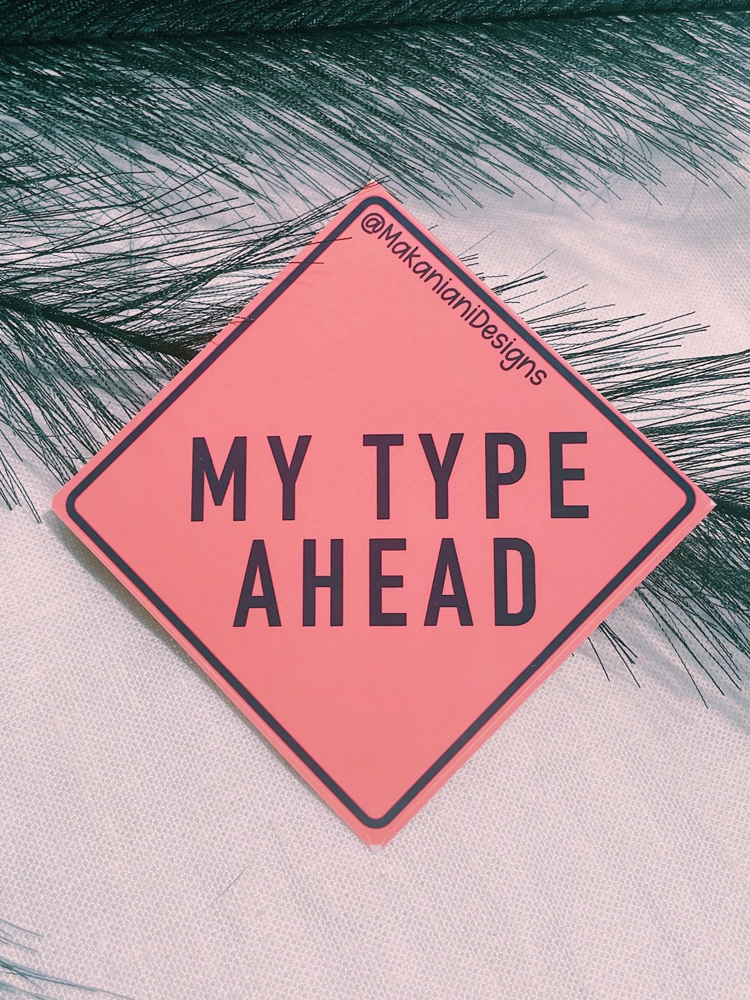 Construction Worker My Type Ahead Sign Decal Sticker - Etsy