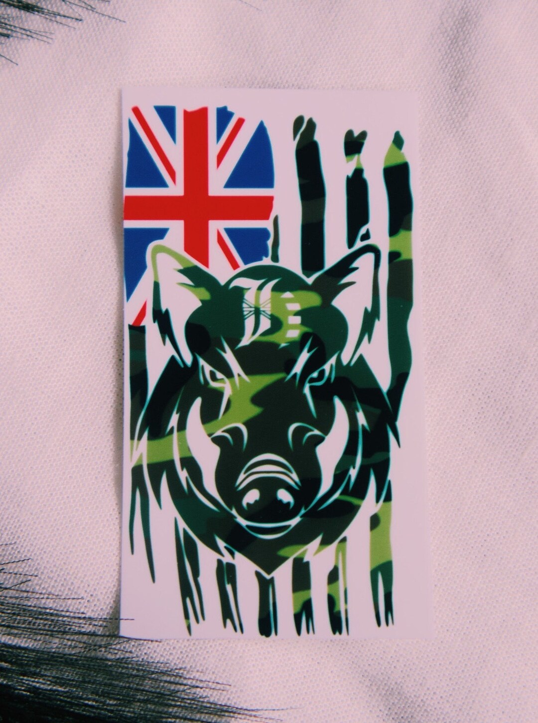 Hawaiian Flag Boar Head Pig Grunt Hunter Hunting Highness Decal Sticker ...