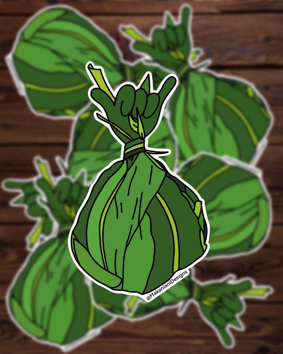 Laulau Shaka Sticker/ Kalo Taro Plant/ Local Hawaiian Food/ - Etsy