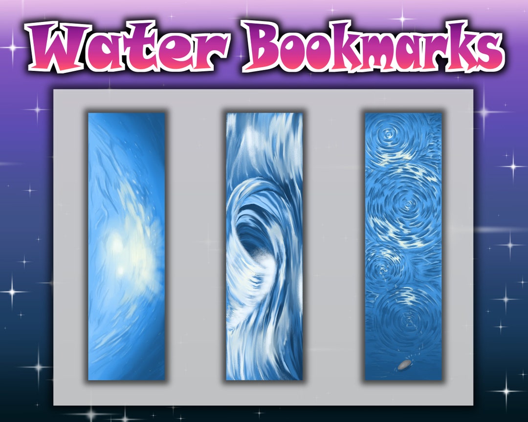 Bookmarks printable Bookmarks Water Bookmarks Digital Download Serene ...
