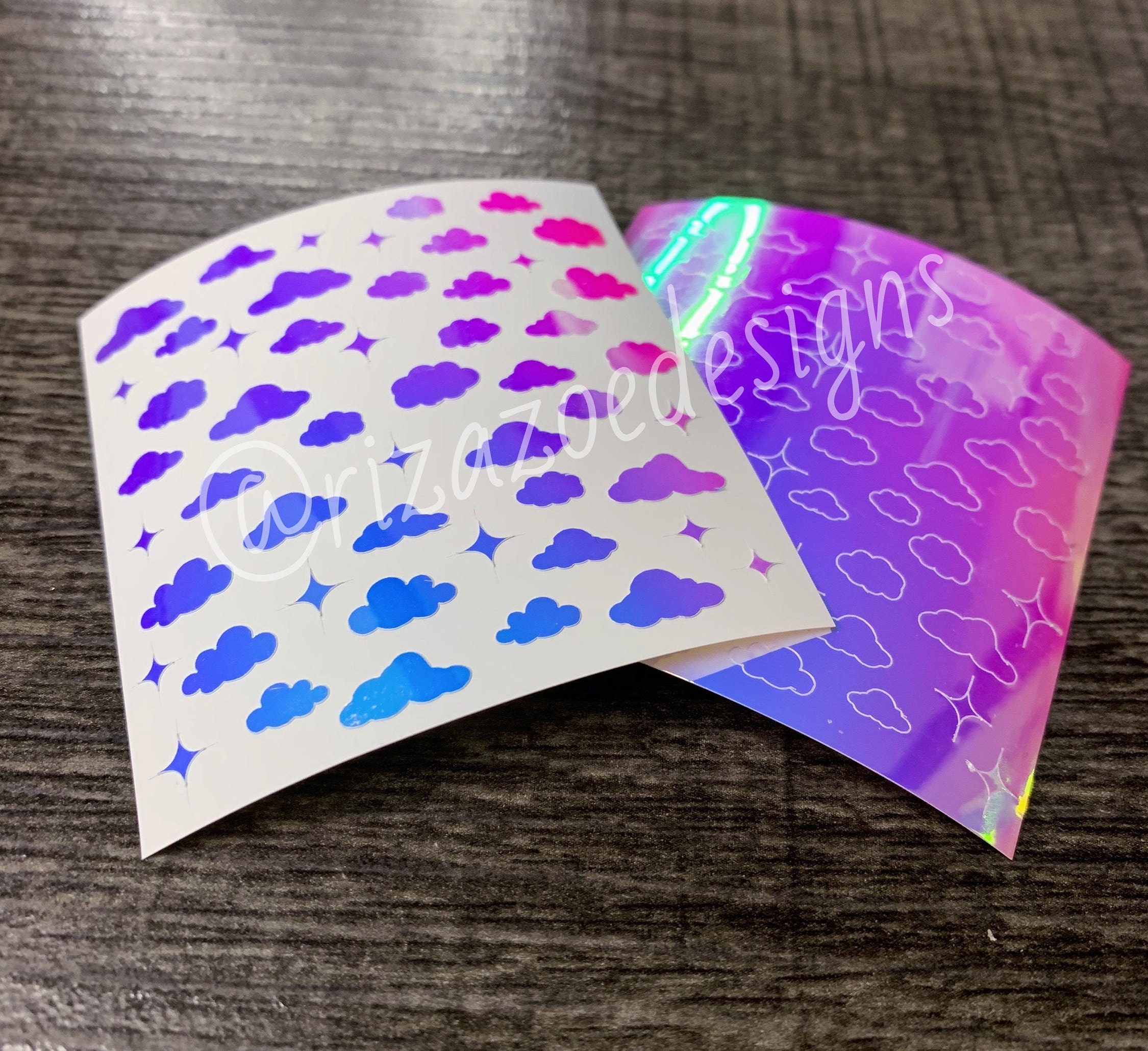 Dreamy Opal Nail Decal Stickers Opal Cloud Nail Art Opal Star - Etsy