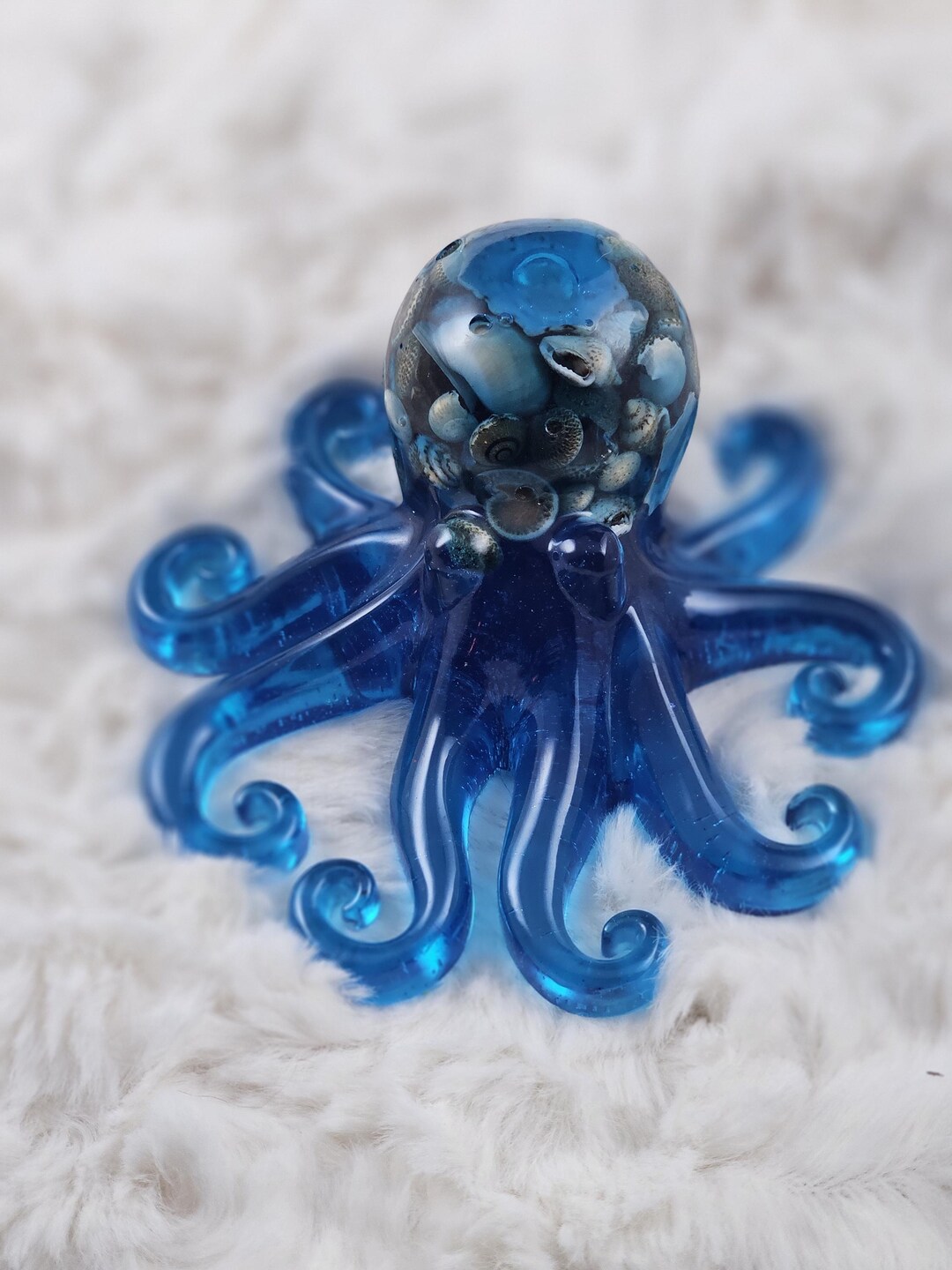Blue Ocean Seashell Octopus - Etsy