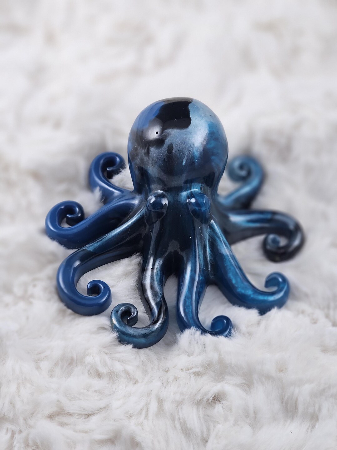 Blue and Black Octopus - Etsy