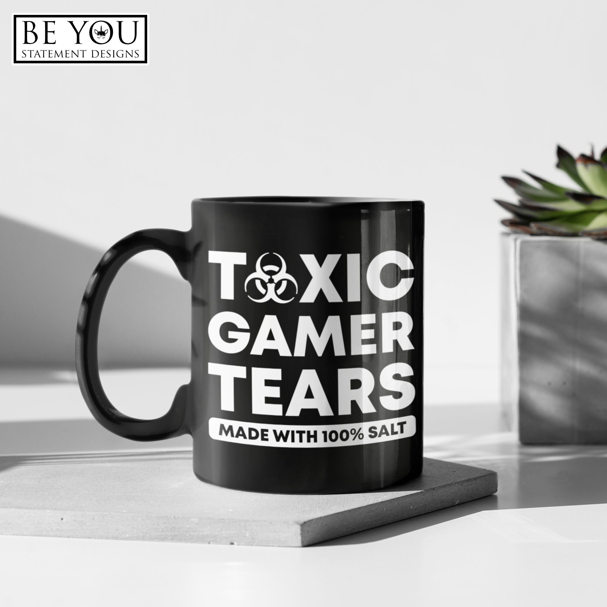 Toxic Gamer Tears Gaming Mug Salty Gamer Quotes Funny Video | Etsy