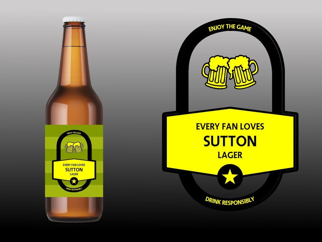 8 X Sutton Utd Beer Bottle Labels - Etsy