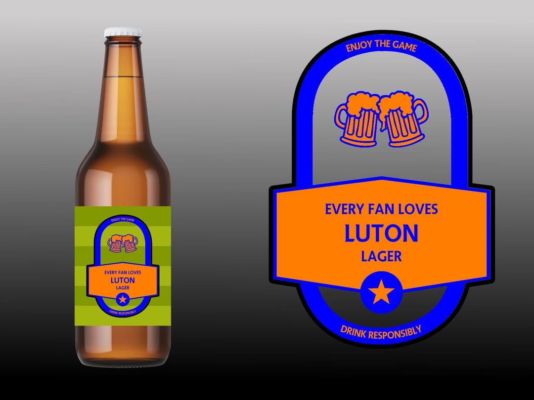 8 X Luton Town Beer Bottle Labels - Etsy