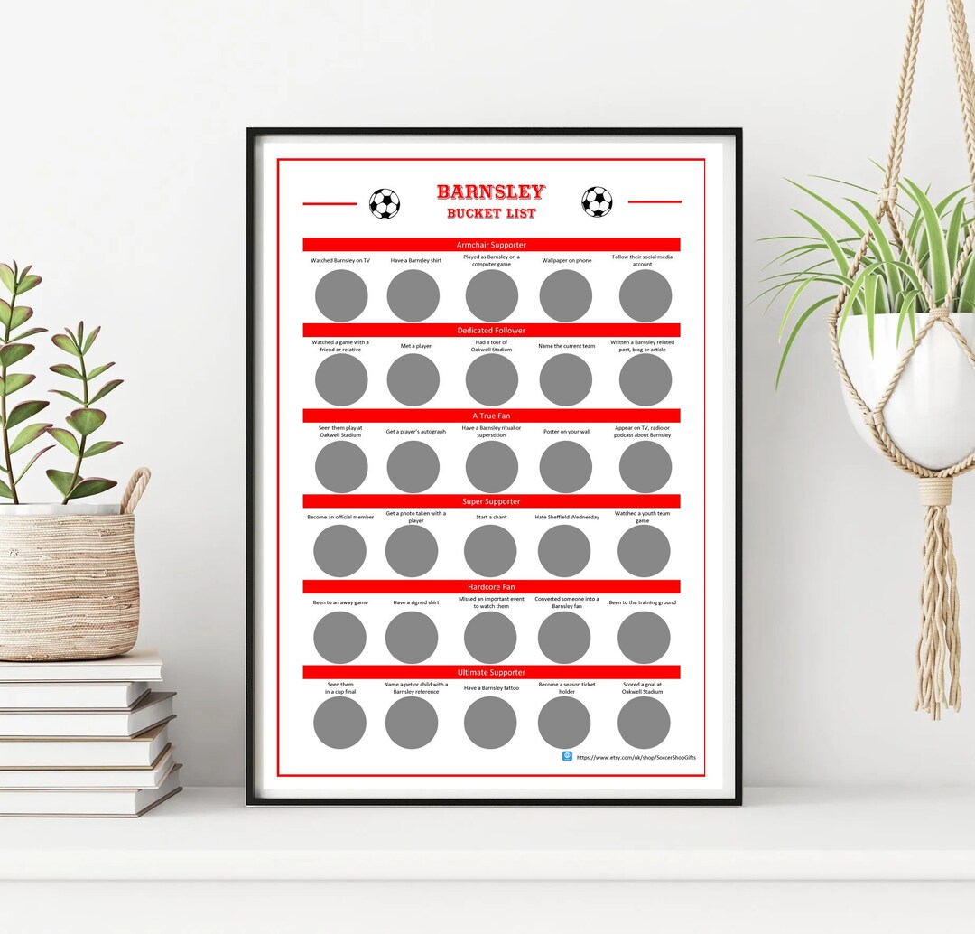 Scratch off Poster Barnsley - Etsy