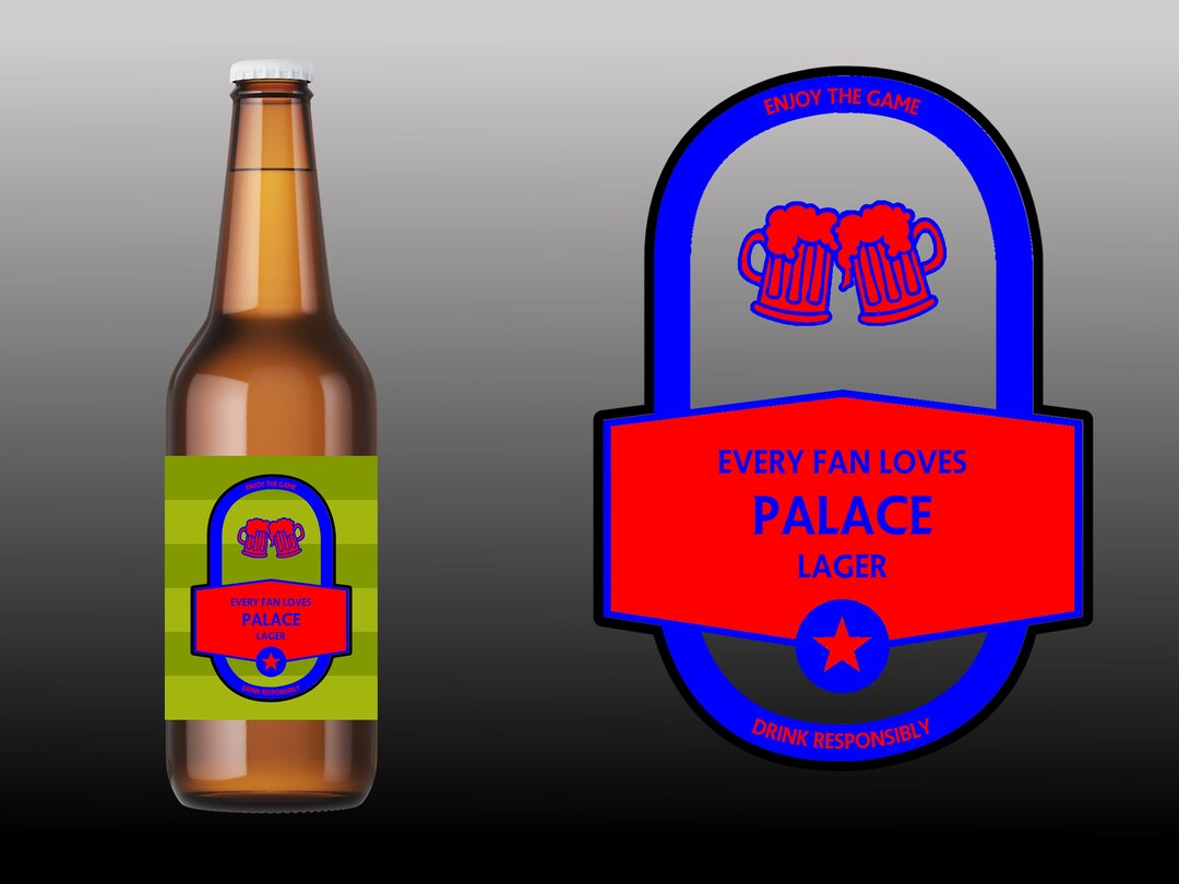 8 X Crystal Palace Beer Bottle Labels - Etsy