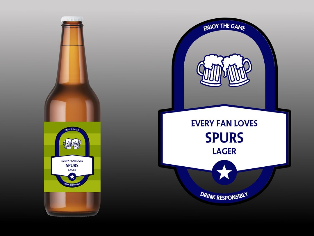 8 X Tottenham Beer Bottle Labels - Etsy