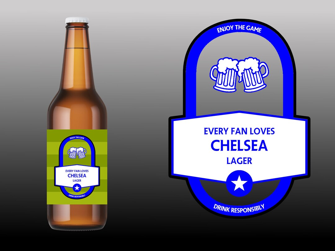 8 X Chelsea Beer Bottle Labels - Etsy