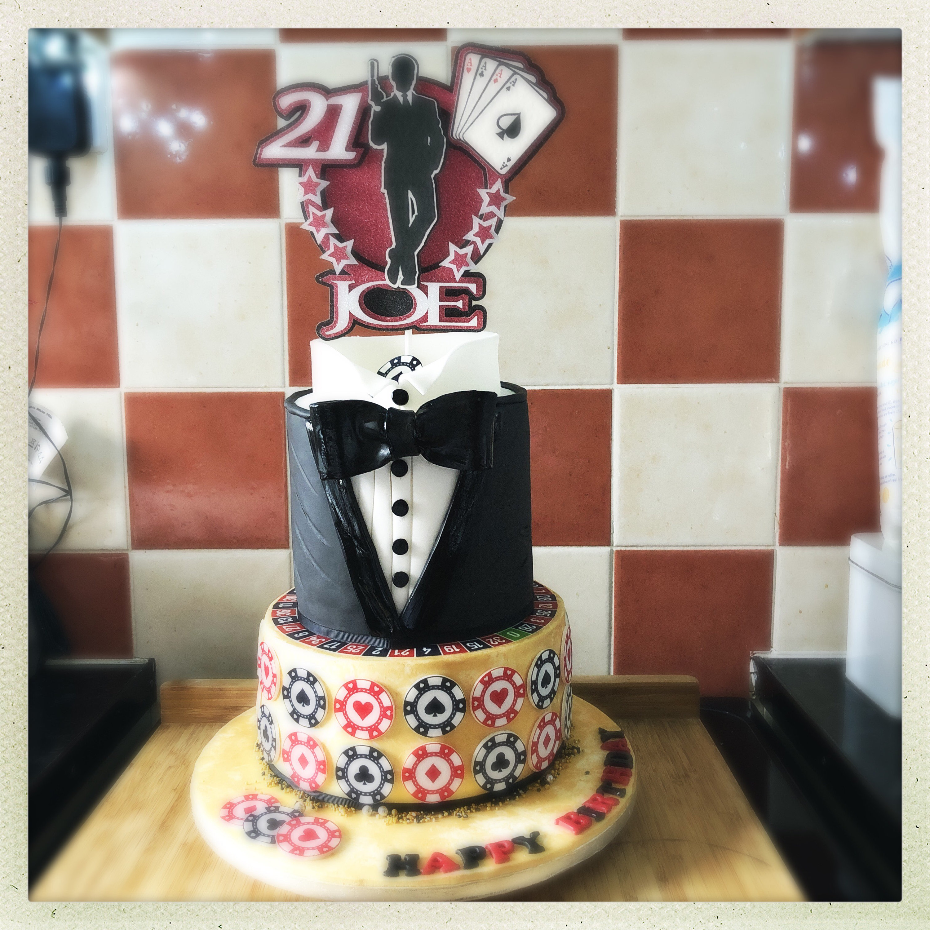 Personalised James Bond Cake Topper Etsy