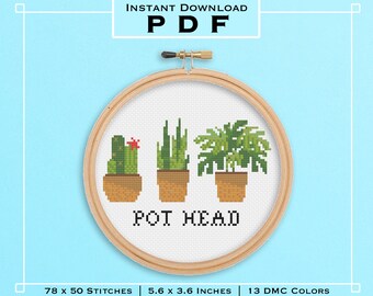 Pot Cross Stitch | Etsy