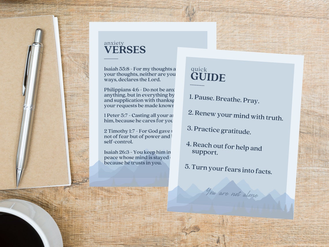 Anxiety Quick Reference Card | Double-sided | Mental Health | Quick ...