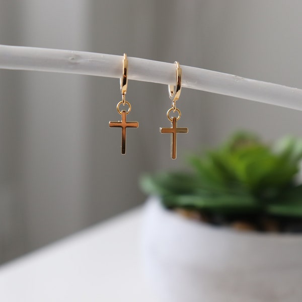 Cross Earrings - Etsy