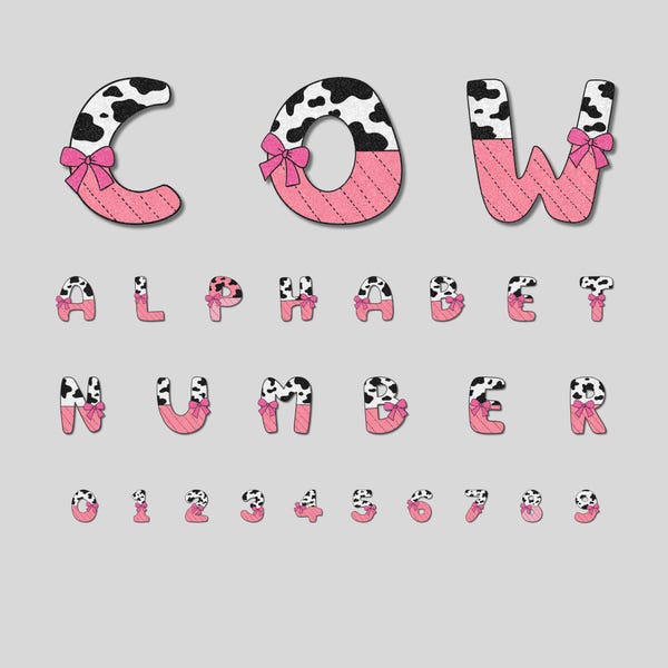 Cow Print Font - Etsy
