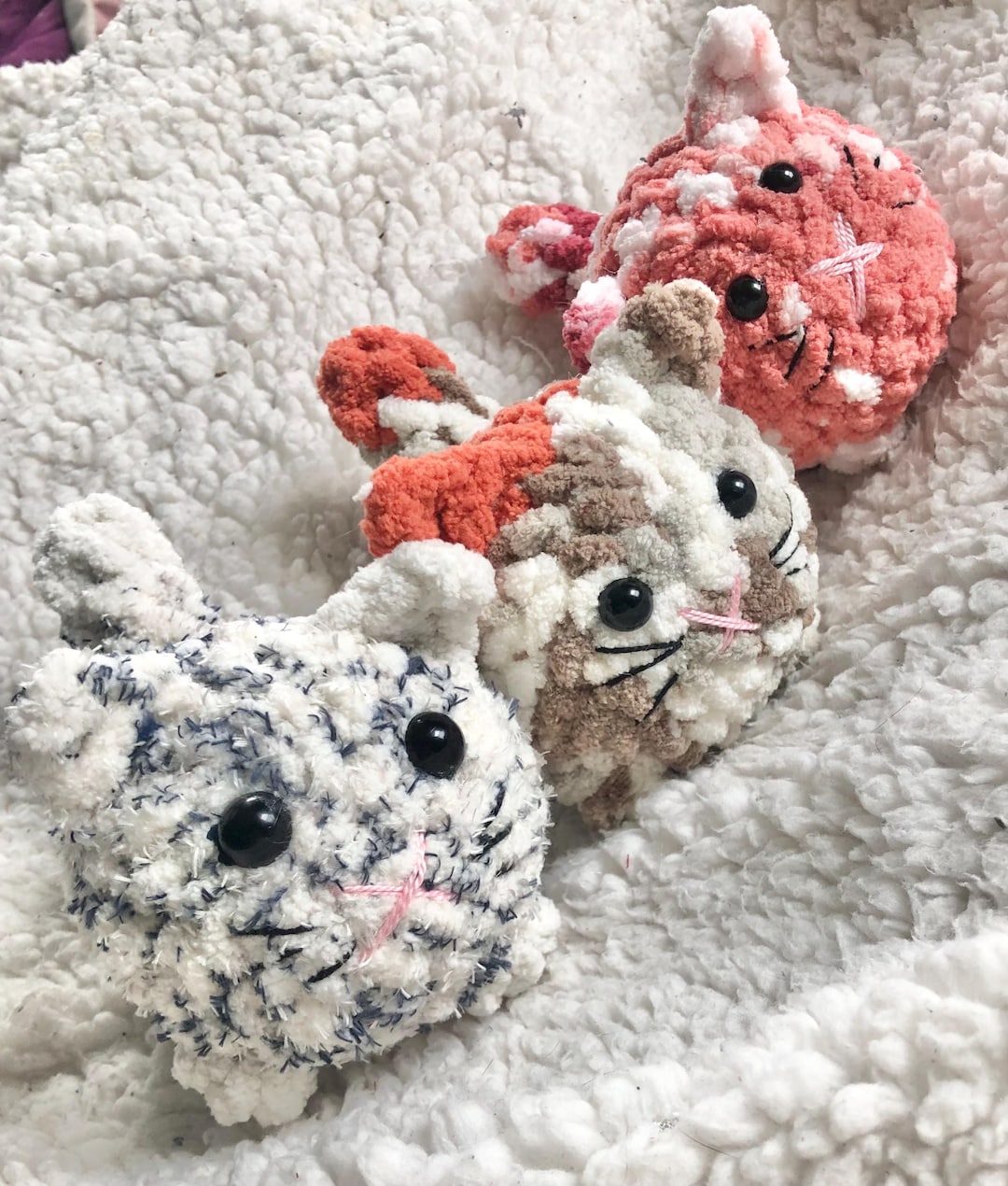Kittens Crochet Small Small Cat Plush- Handmade Amigurumi - Etsy