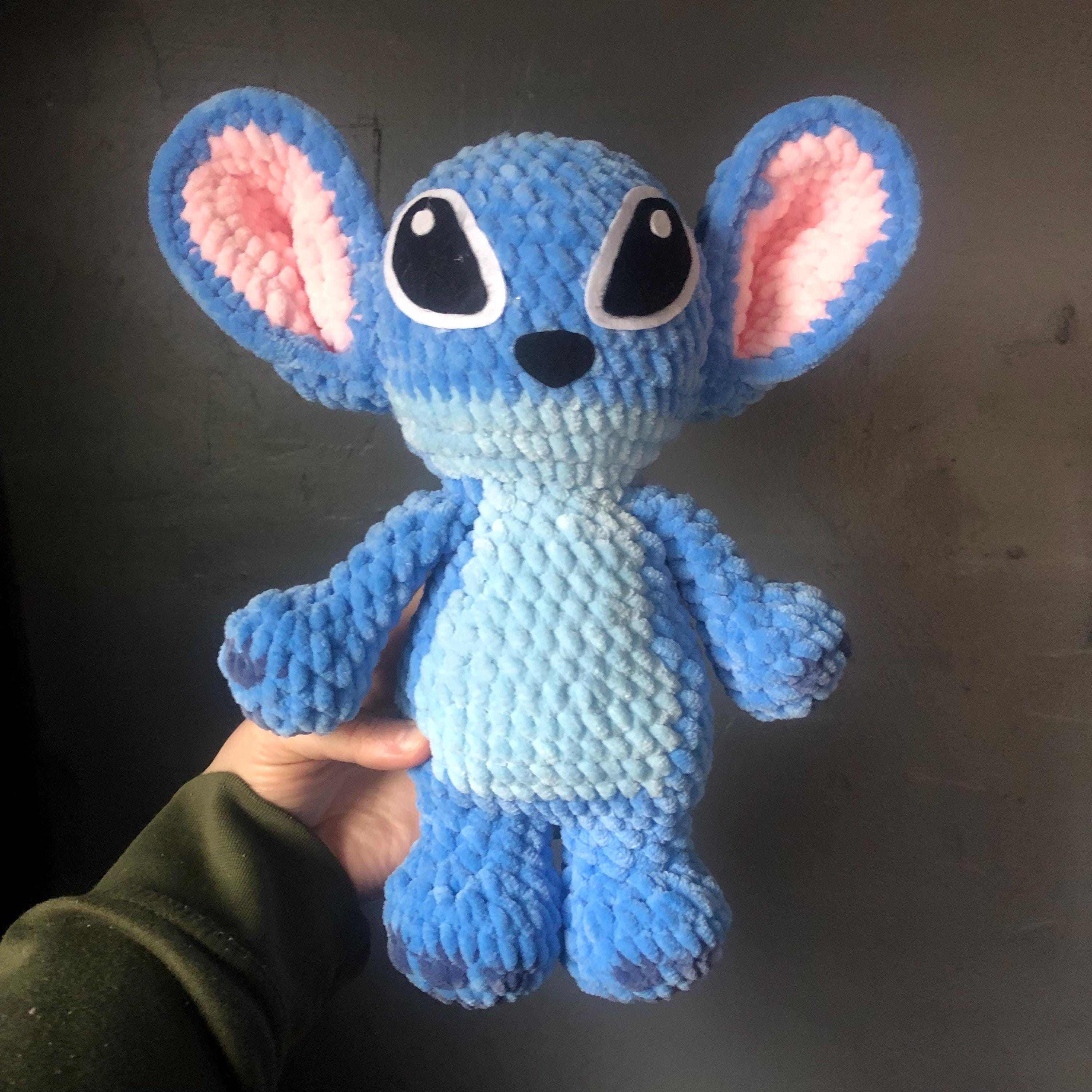 Xl Stitch Blue Alien Crochet Plush Handmade - Etsy