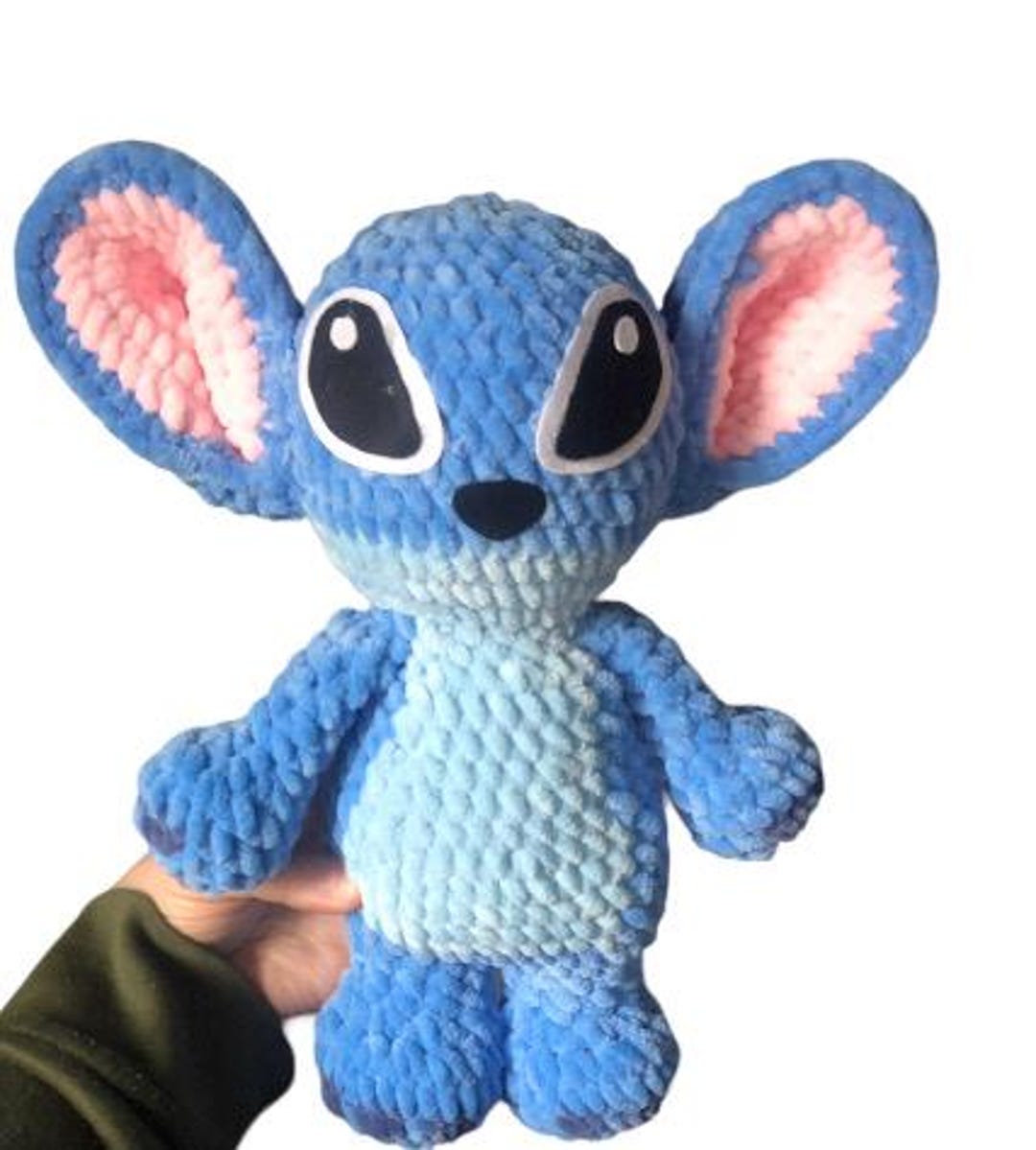Xl Stitch Blue Alien Crochet Plush Handmade - Etsy