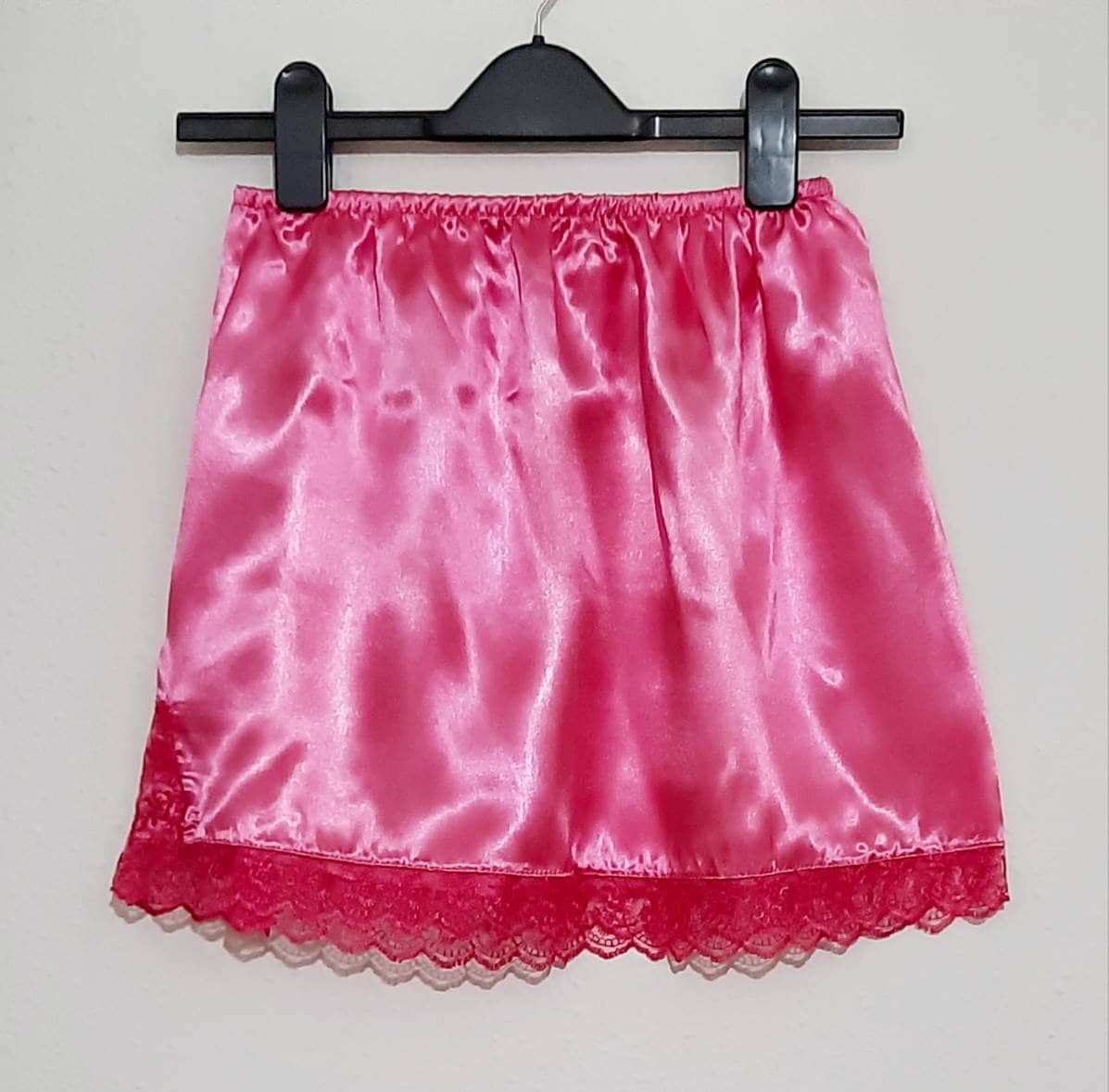 Fuchsia Satin Half Slip | 36" Length | Maxi Underskirt | Glossy Adults ...
