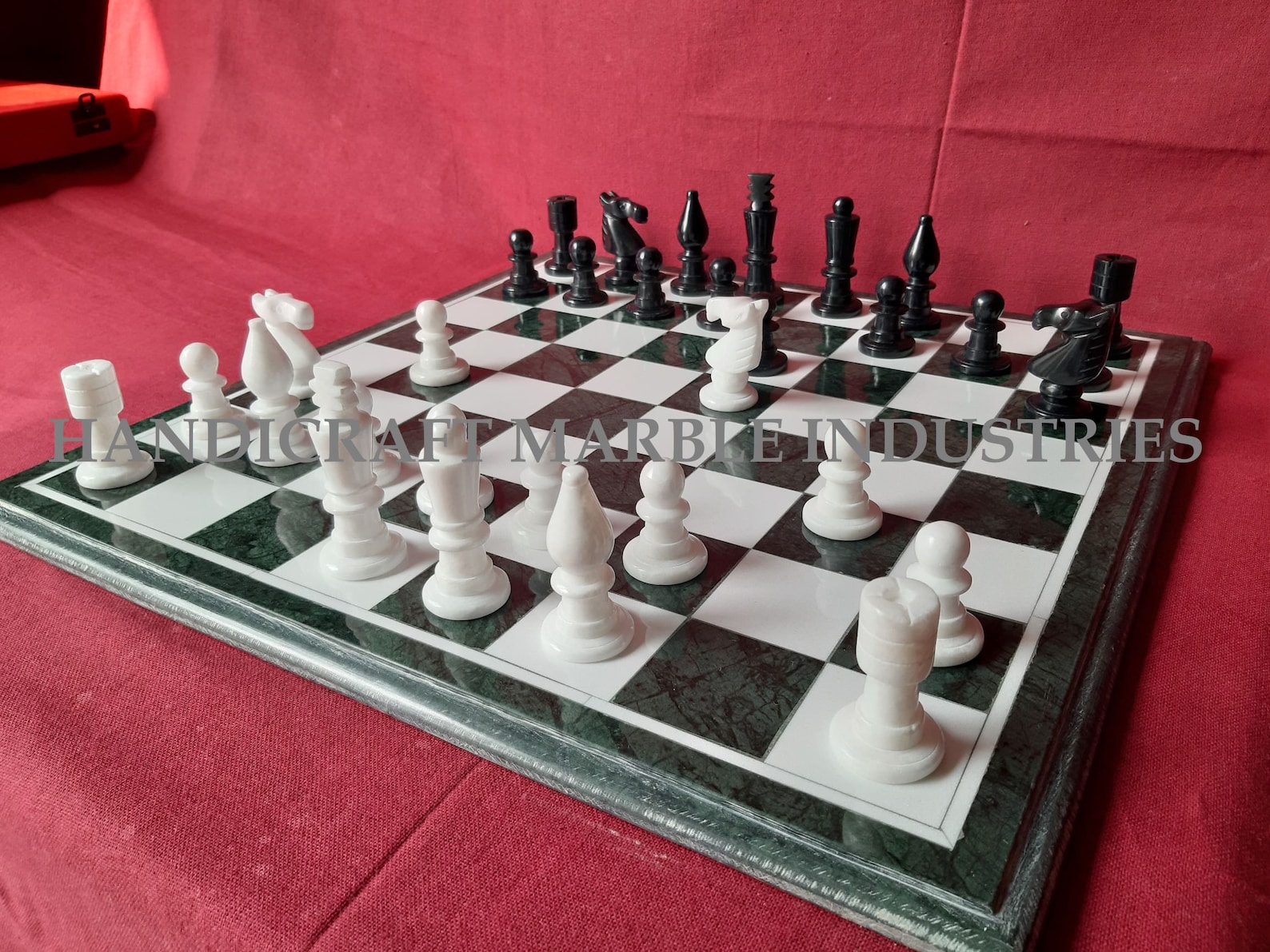 Marble Chess Board With Marble Chess Pieces Stone Chess Set | Etsy