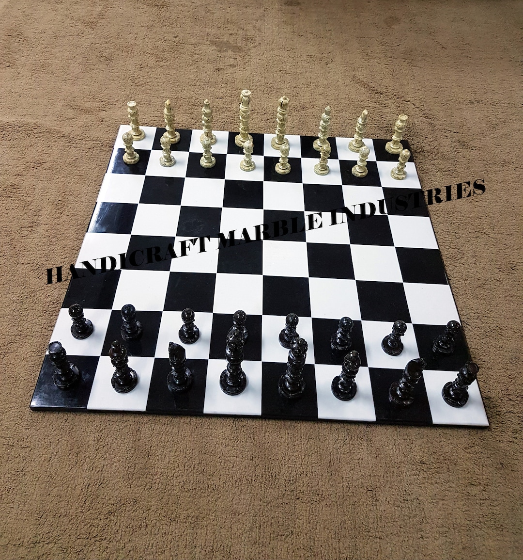 Marble Chess Board Marble Chess Set Modern Pietradura - Etsy