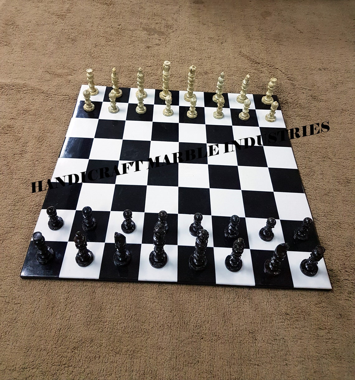 Marble Chess Board Marble Chess Set Modern Pietradura - Etsy