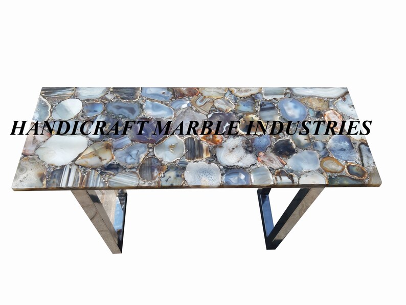 Natural Agate Console Table Natural Agate Dining Table - Etsy