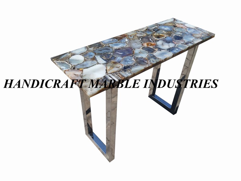 Natural Agate Console Table Natural Agate Dining Table - Etsy