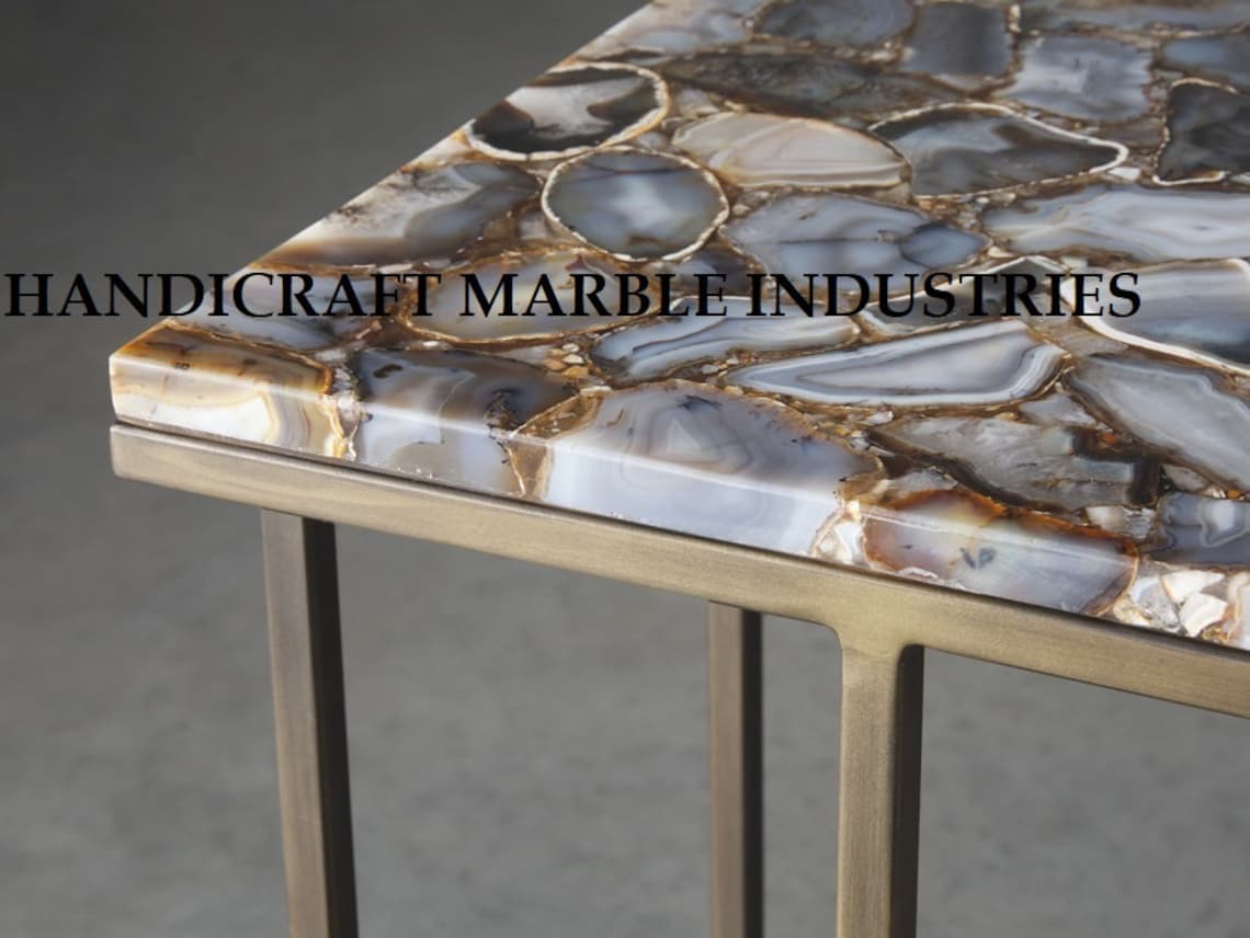 Agate Countertop Natural Agate Kitchen Slab Rectangular | Etsy