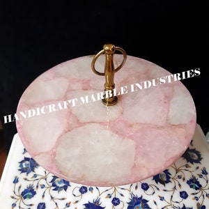 Rose Quartz Cake Stand Rose Quartz Gemstone Cake Stand - Etsy
