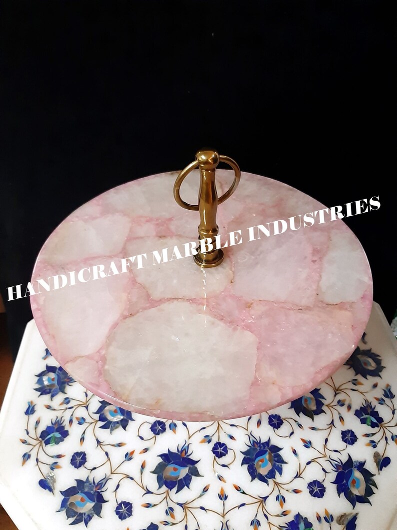 Rose Quartz Cake Stand Rose Quartz Gemstone Cake Stand - Etsy