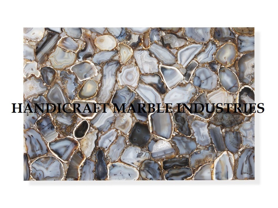 Agate Countertop Natural Agate Kitchen Slab Rectangular - Etsy UK
