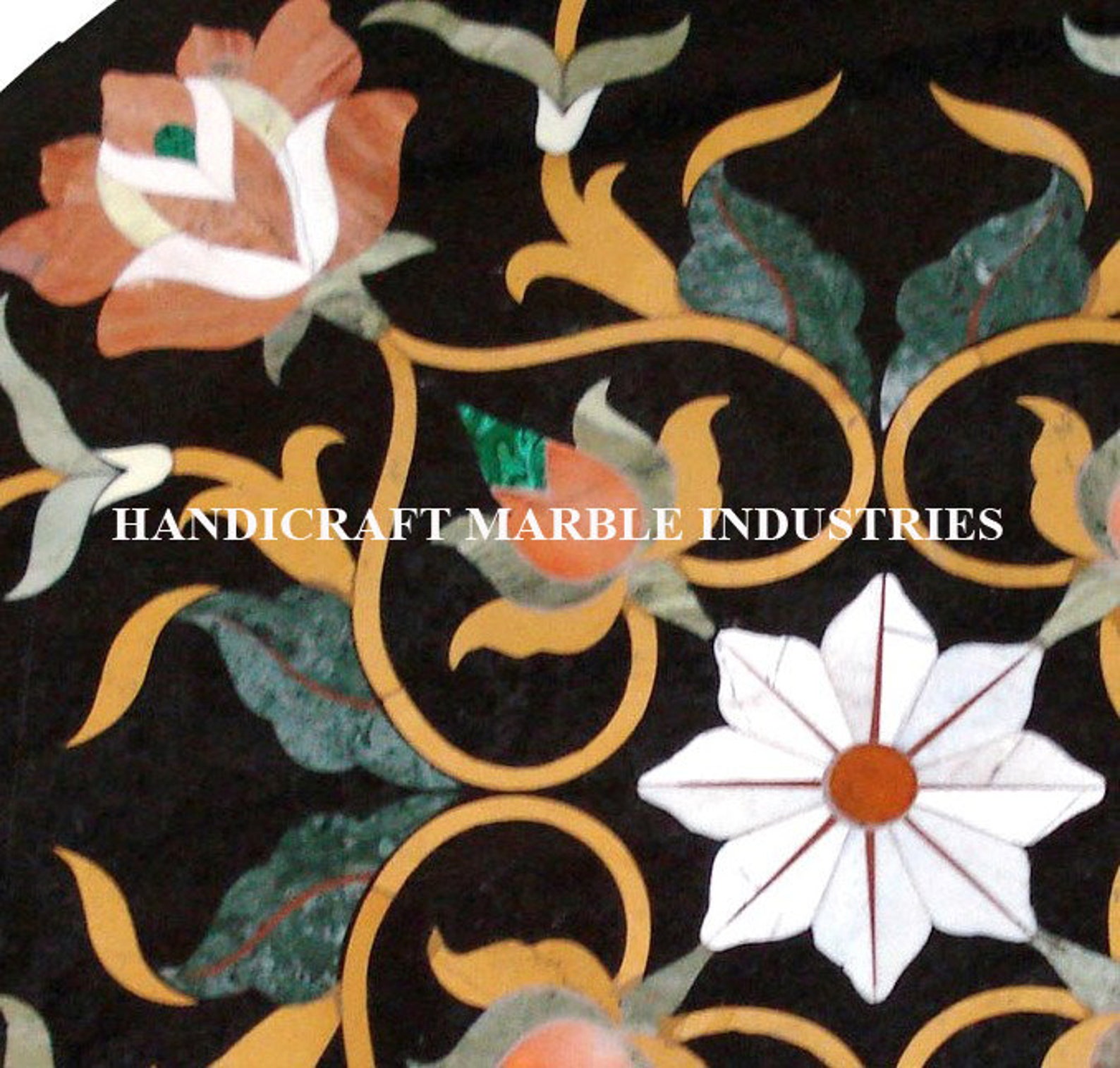 Marble Coffee Table Marble Inlay Table Top Stone Coffee - Etsy