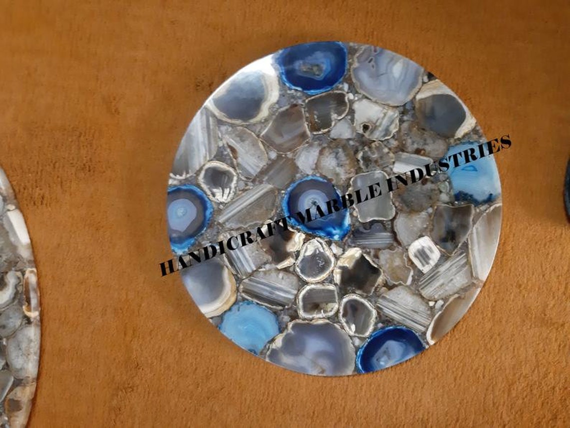 Agate Side Table Top Natural Agate Side Table Round Agate | Etsy