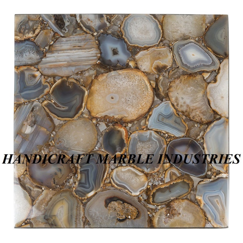 Square Agate Stone Table Natural Agate Square Table Top - Etsy