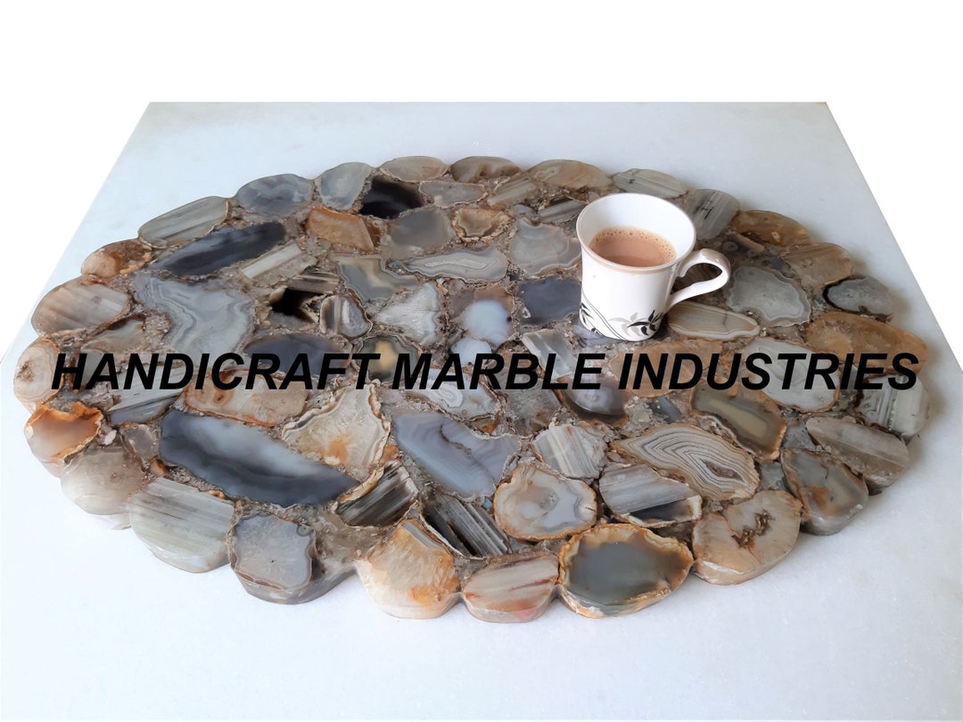 Live Edge Agate Top Natural Agate Stone Top Agate Coffee - Etsy