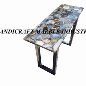 Natural Agate Console Table Natural Agate Dining Table - Etsy