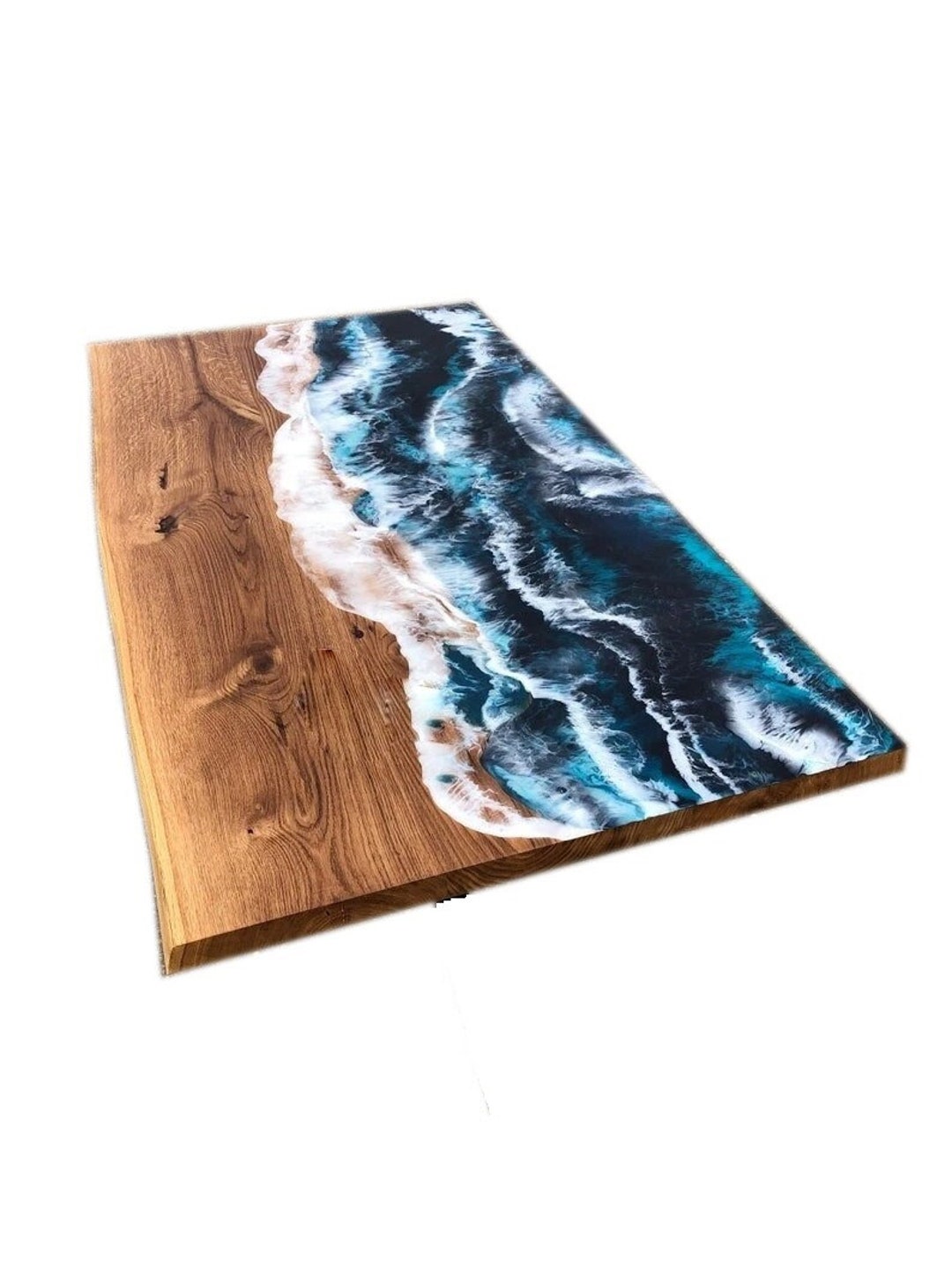 Ocean Epoxy Table Live Edge Epoxy Table Epoxy Wood Dining - Etsy