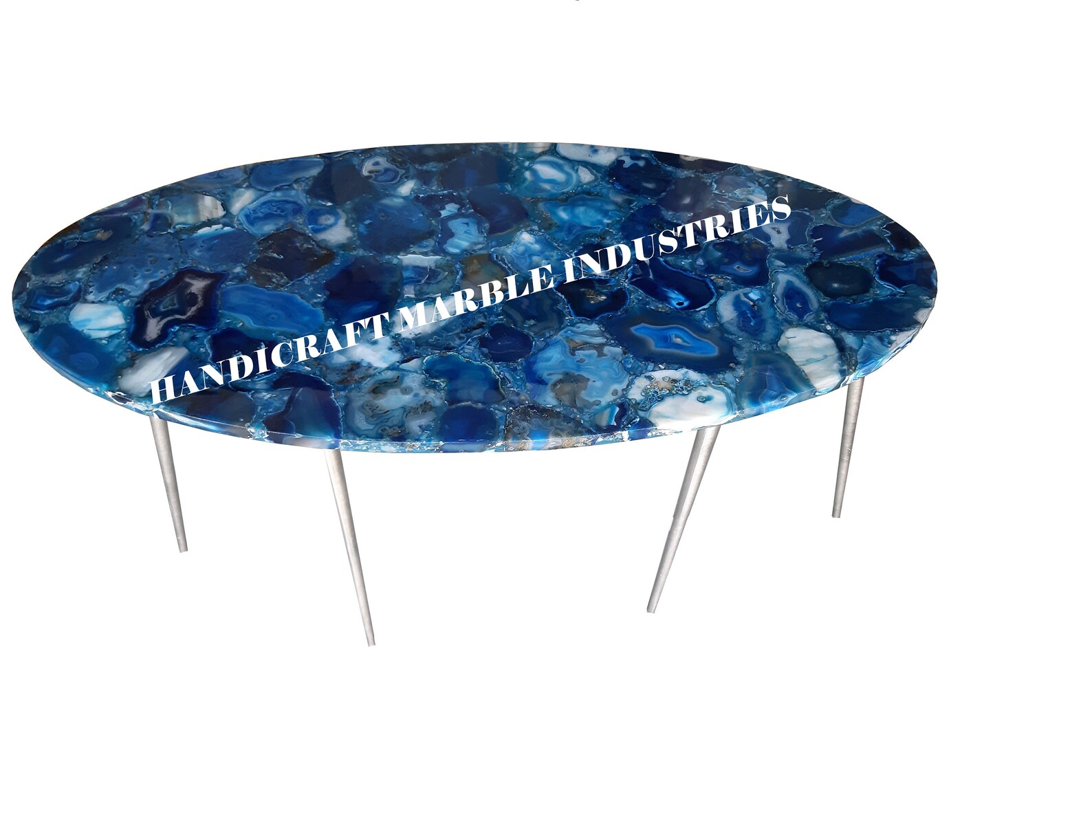 Agate Table Top Blue Agate Table Natural Agate Table Agate | Etsy